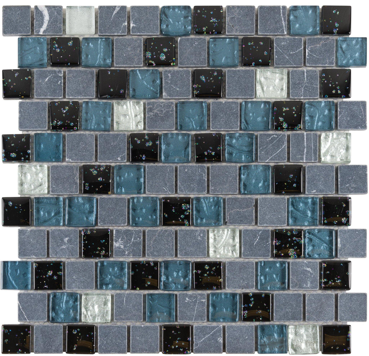 Meteor Shower 1" x 1" Offset Mosaic — Surprise Granite
