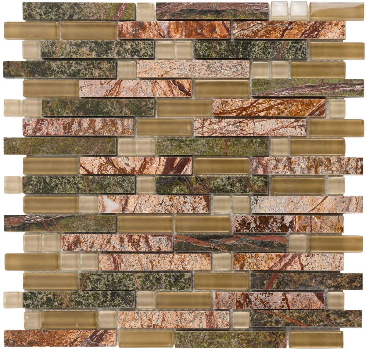 Sandy Frost Linear Mosaic — Surprise Granite