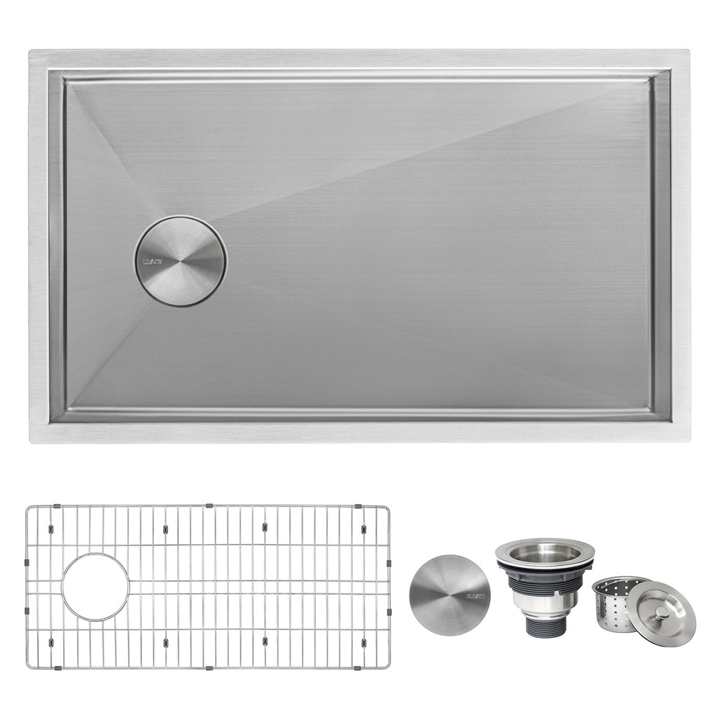 32-inch Slope Bottom Offset Drain Reversible Kitchen Sink Undermount 1 ...
