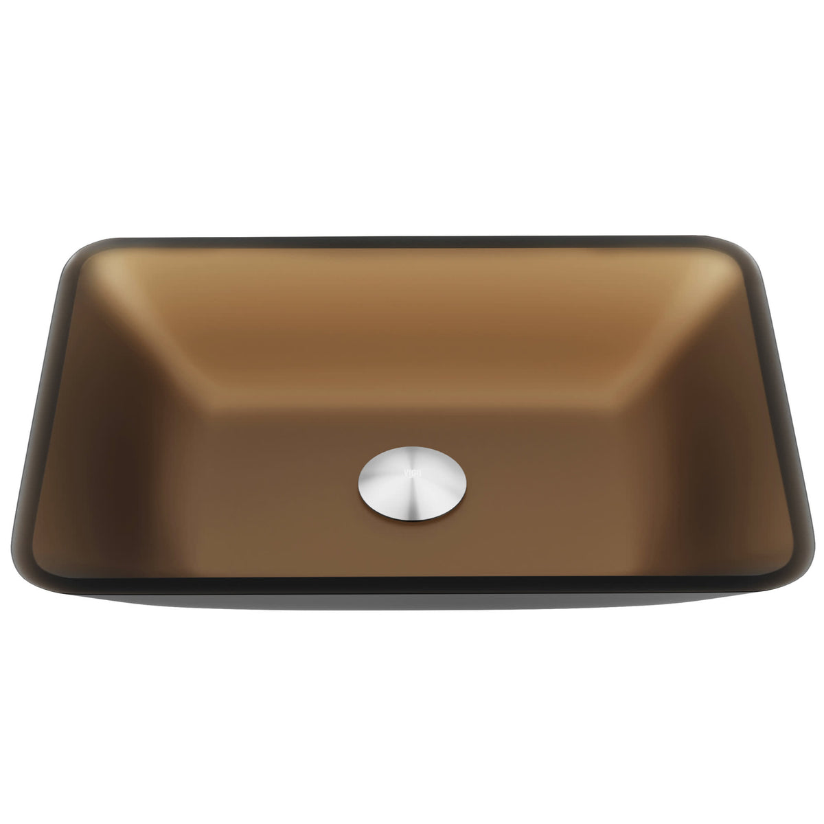 Matte Shell Sottile Amber Glass 18 in. L x 13 in. W x 4 in. H Rectangu ...
